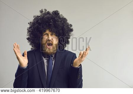 Funny Man Afro Hair Image & Photo (Free Trial) | Bigstock