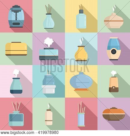 Diffuser Icons Set. Vector & Photo (Free Trial) | Bigstock
