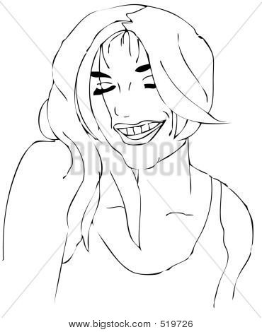 Woman Laughing Sketch Image & Photo (Free Trial) | Bigstock