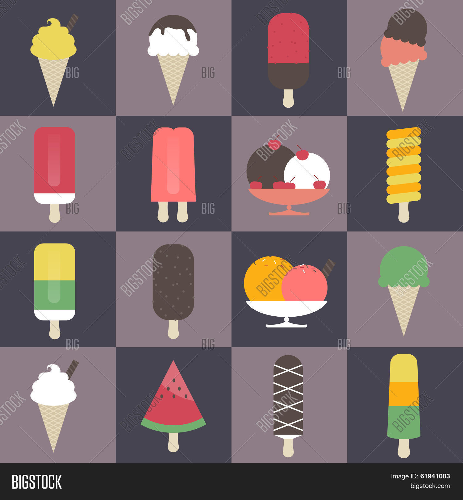 Collection Ice Cream Vector & Photo (Free Trial) | Bigstock