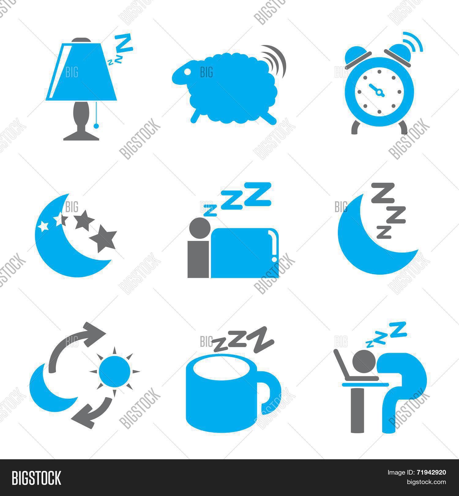 Bed Time Icons Vector & Photo (Free Trial) | Bigstock