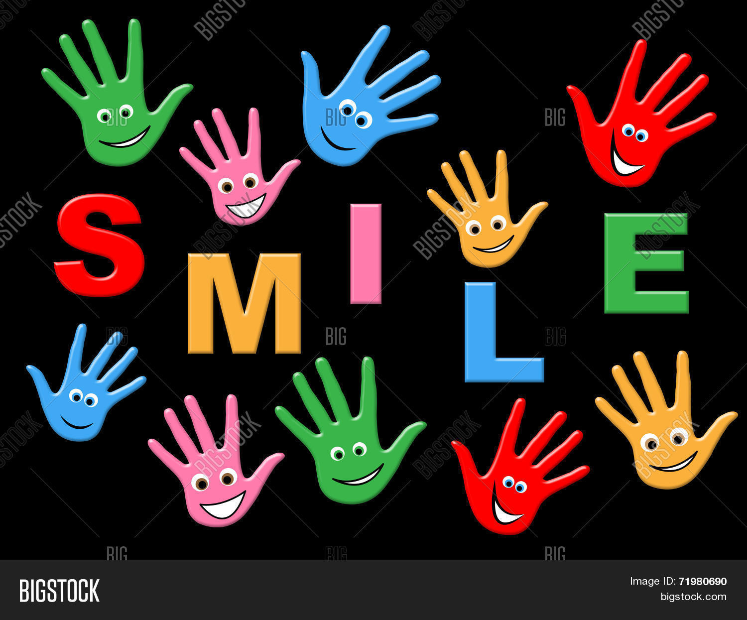 Handprints Smile Image & Photo (Free Trial) | Bigstock