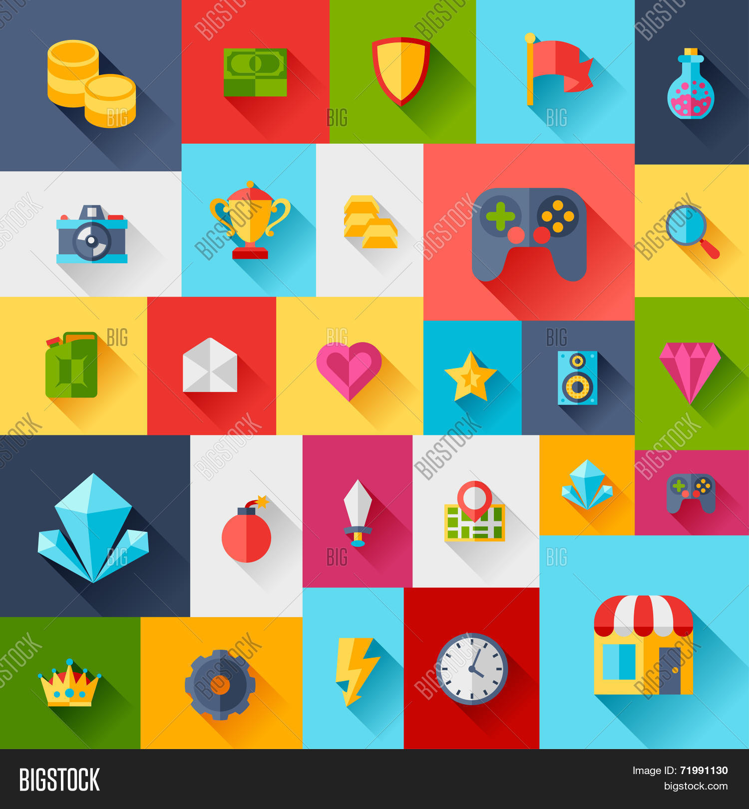 Background Game Icons Vector & Photo (Free Trial) | Bigstock