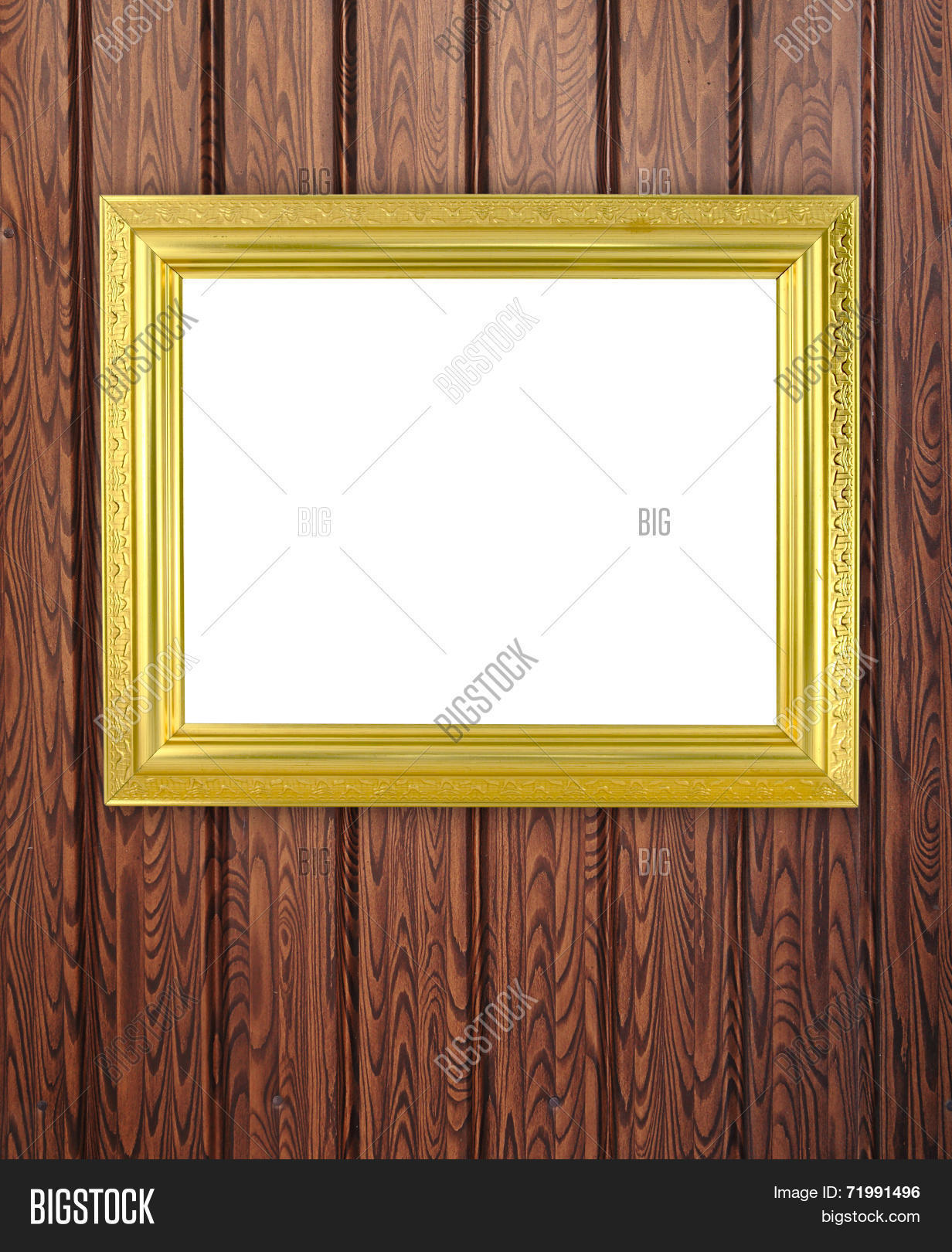 Blank Golden Frame On Image & Photo (Free Trial) | Bigstock