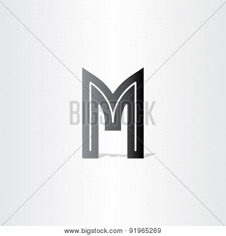 Letter M Black Symbol Vector & Photo (Free Trial) | Bigstock