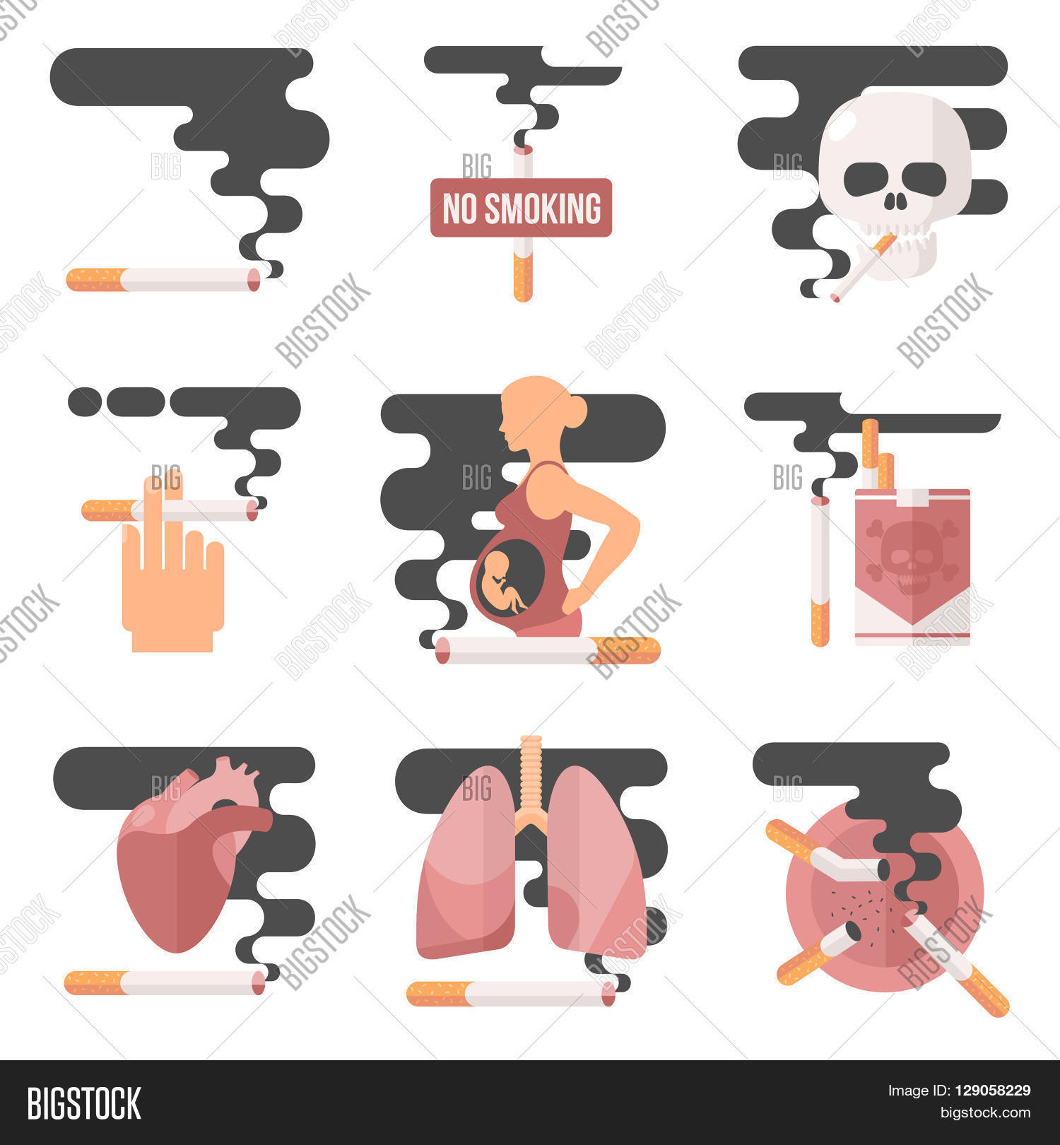 Icons About Smoking, Image & Photo (Free Trial) | Bigstock