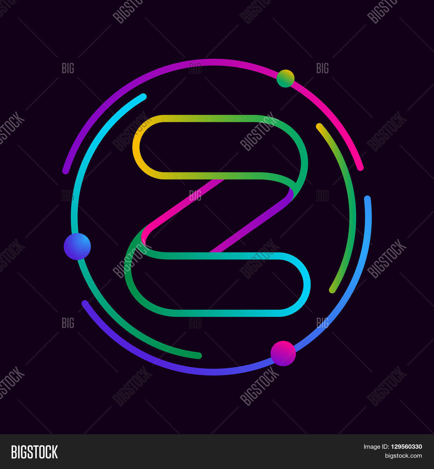 Z Letter Atoms Orbits Vector & Photo (Free Trial) | Bigstock