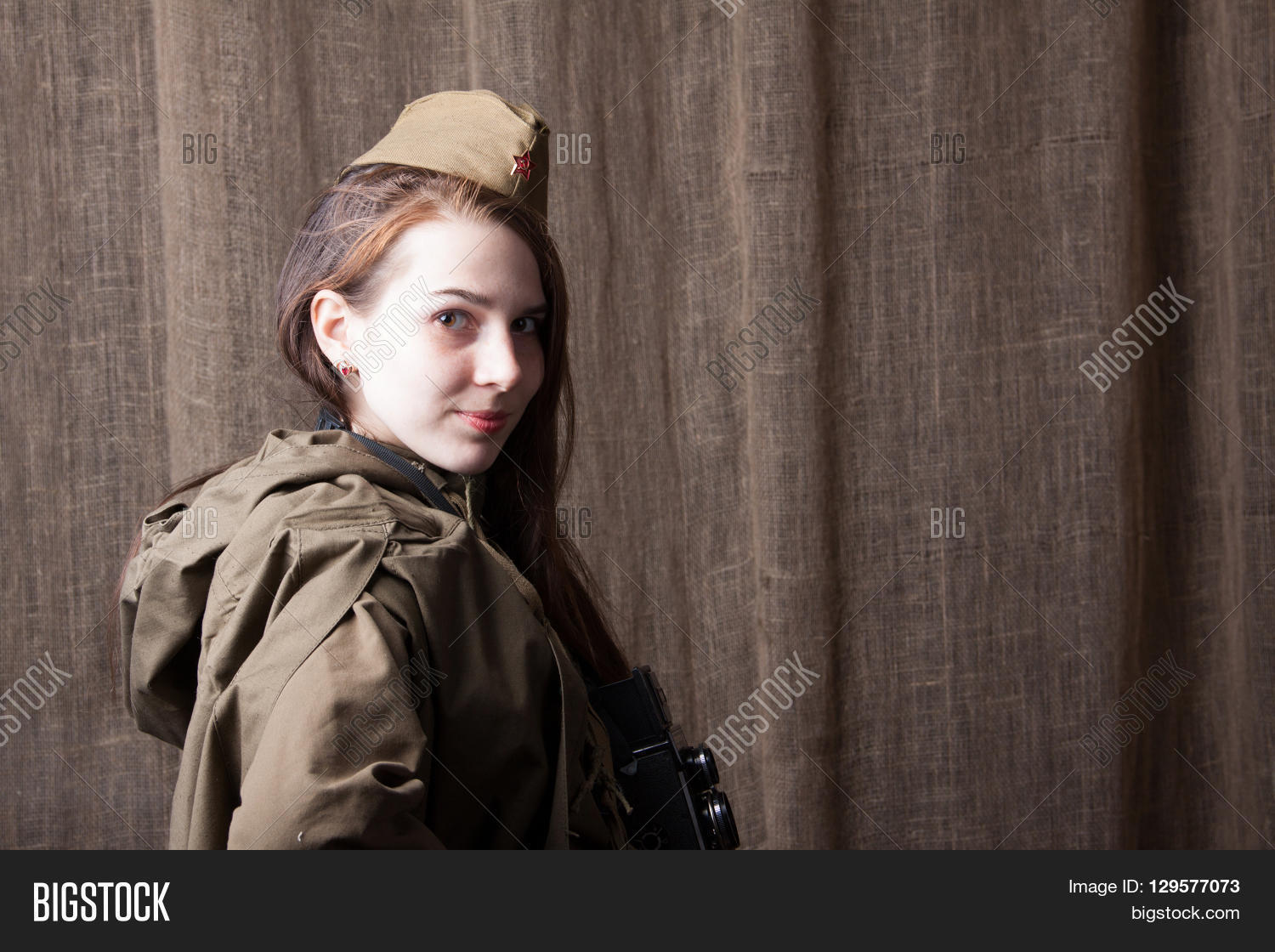 Woman Russian Military Image & Photo (Free Trial) | Bigstock