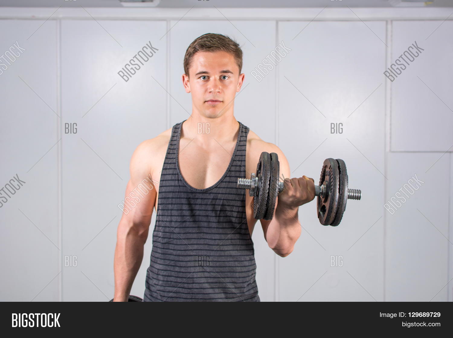 Man Performing Biceps Image & Photo (Free Trial) | Bigstock