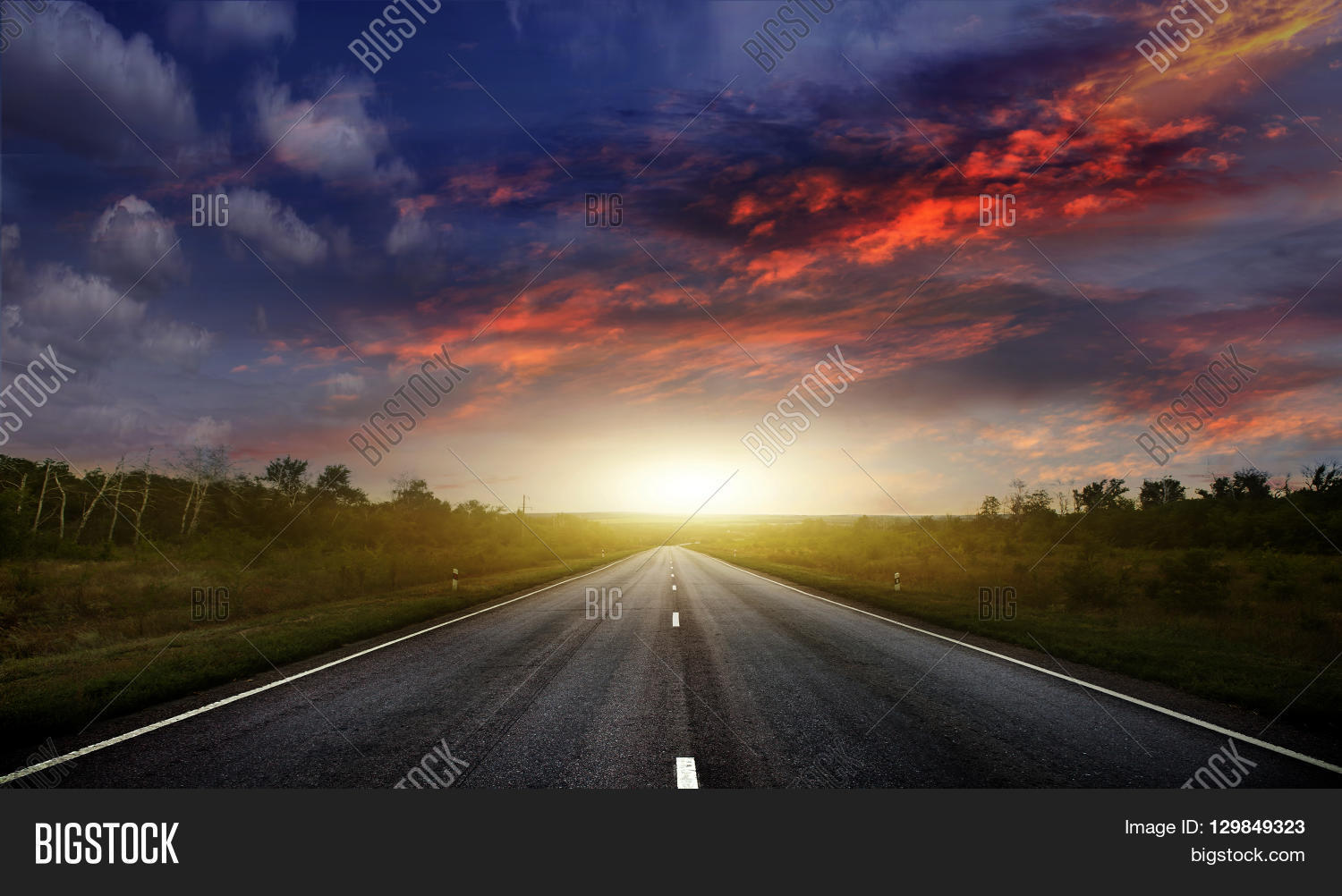 Long Country Road Image & Photo (Free Trial) | Bigstock