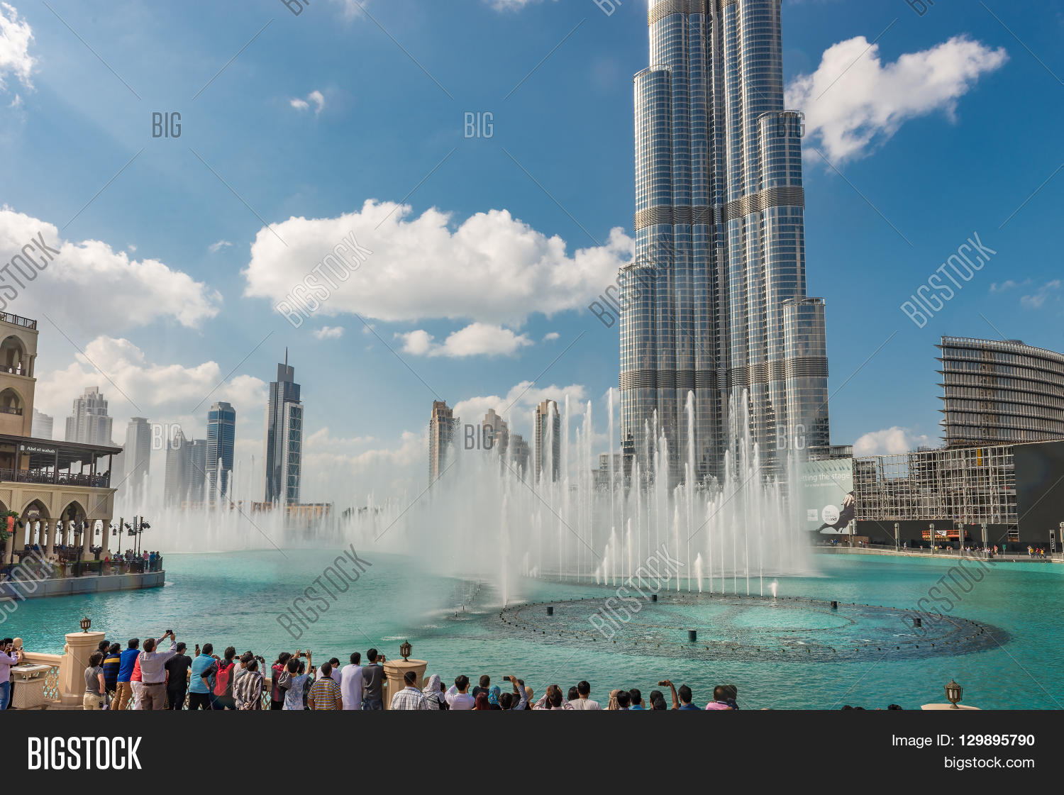 Burj Khalifa Fountains Image & Photo (Free Trial) | Bigstock
