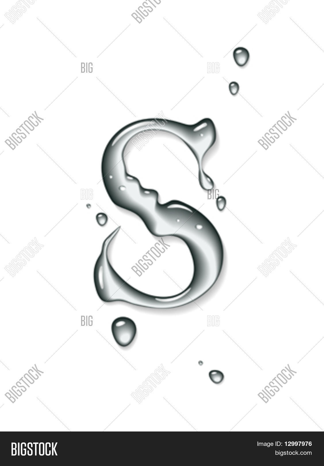 Vector Water Letter S Vector & Photo (Free Trial) | Bigstock