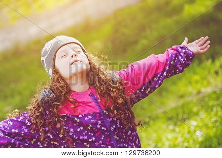 Little Girl Closed Her Image & Photo (Free Trial) | Bigstock