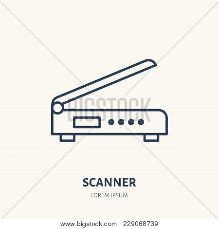 Scanner Flat Line Vector & Photo (Free Trial) | Bigstock