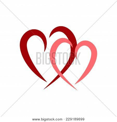 Two Red Love Hearts Joined Images, Illustrations & Vectors (Free ...