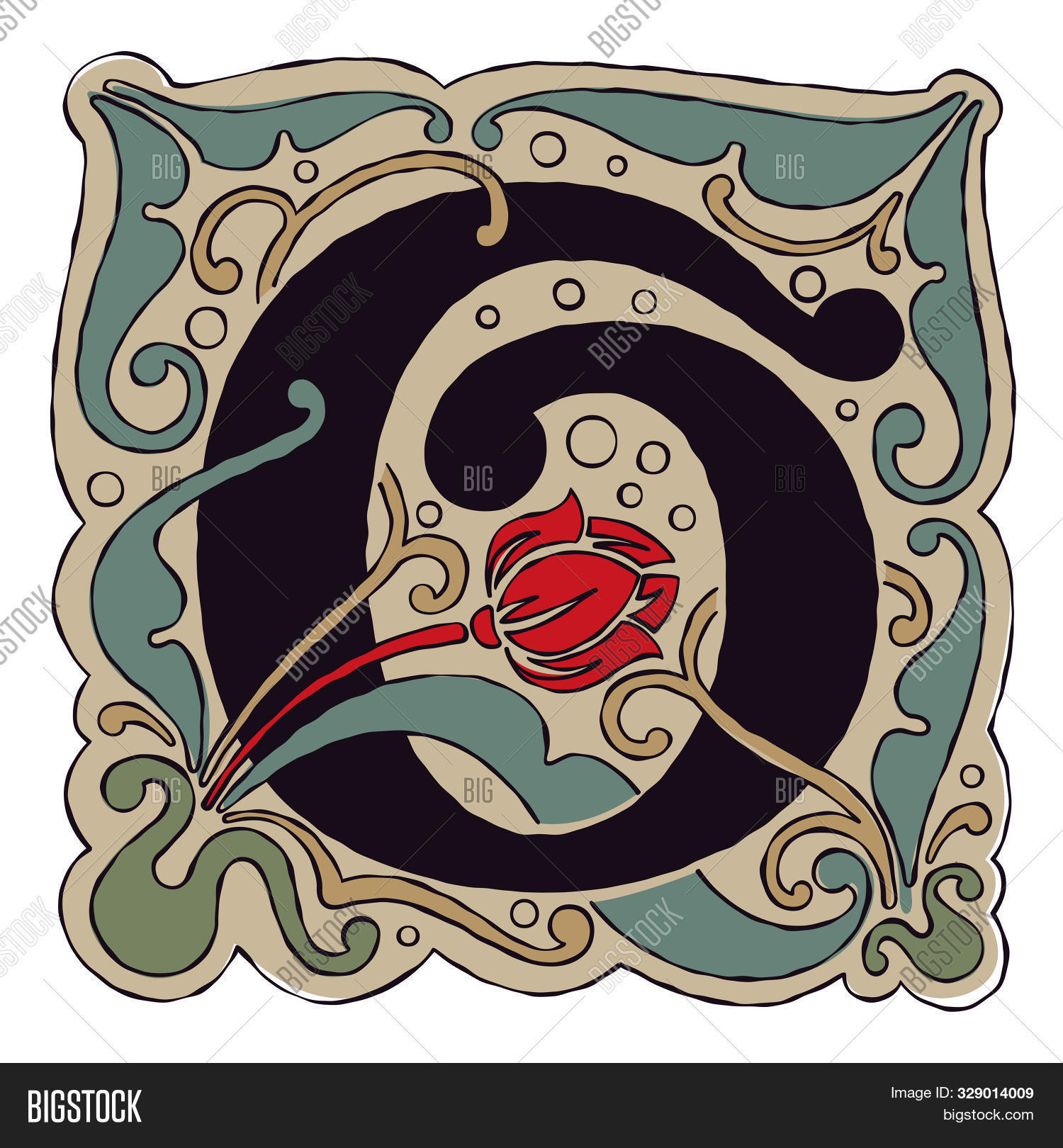 O Letter Vintage Vector & Photo (Free Trial) | Bigstock