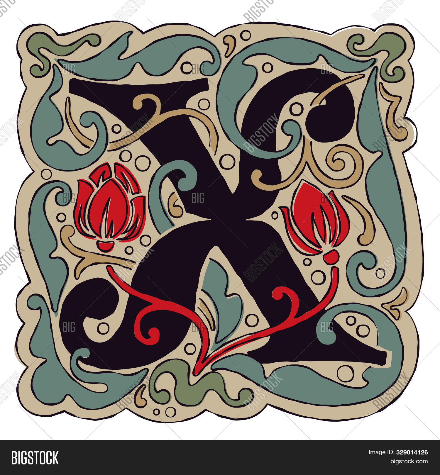 X Letter Vintage Vector & Photo (Free Trial) | Bigstock