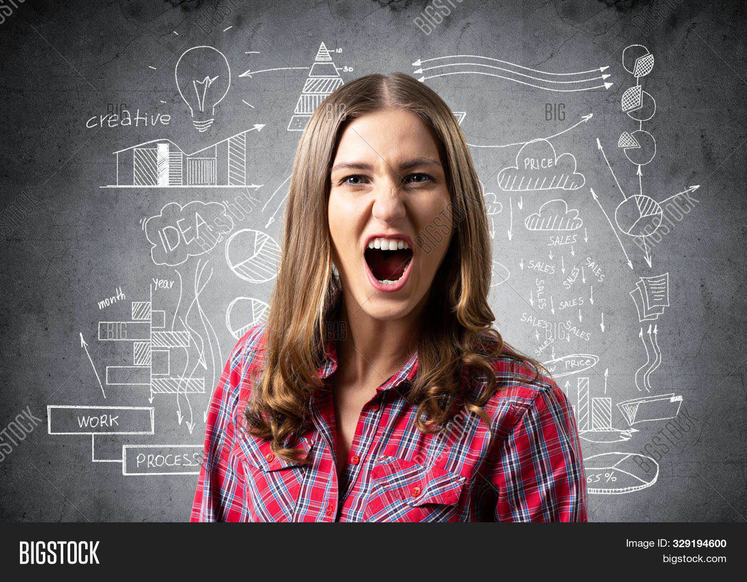 Frenzied Young Woman Image & Photo (Free Trial) | Bigstock