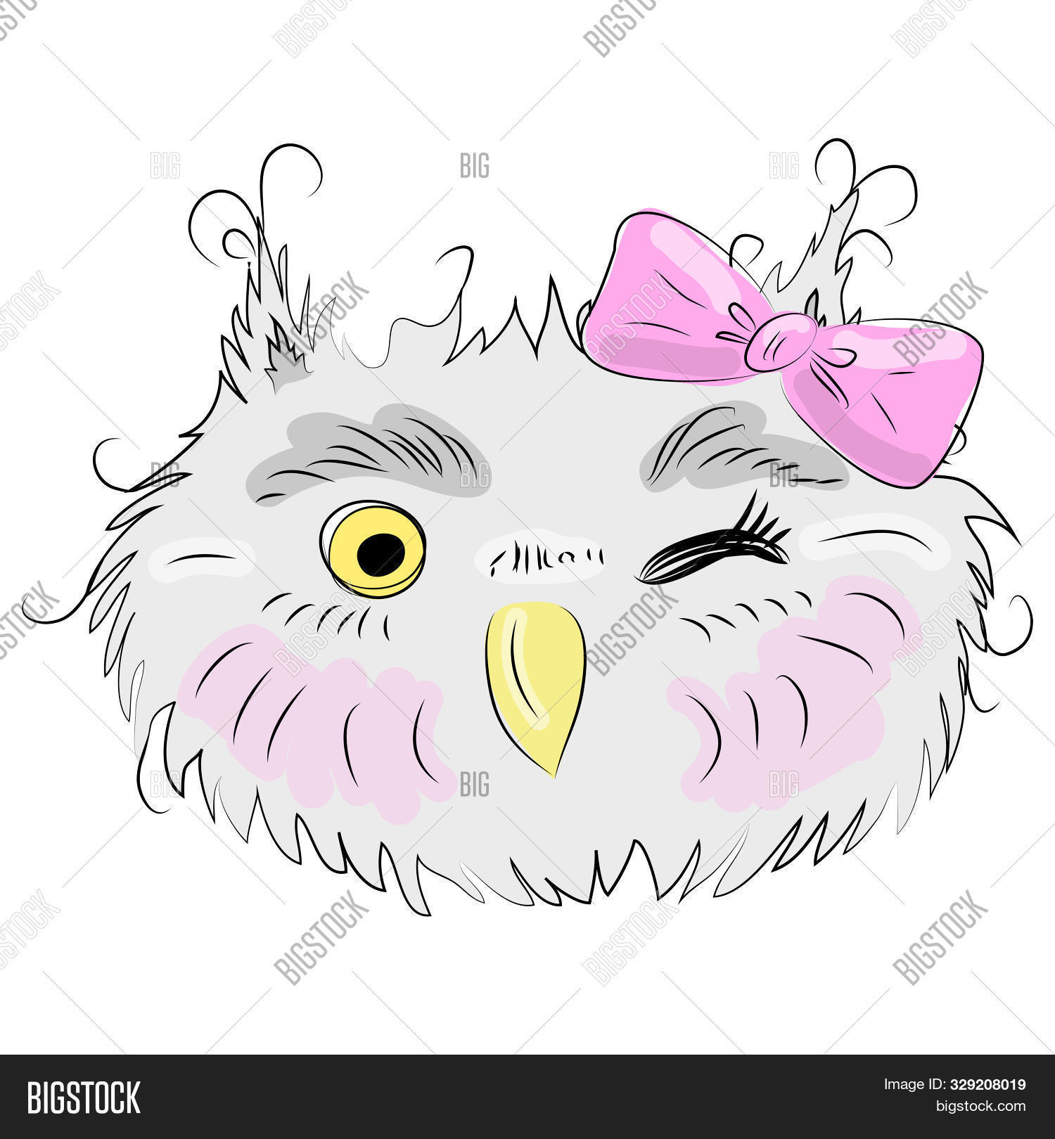 Cute Owl Face Floral Image & Photo (Free Trial) | Bigstock