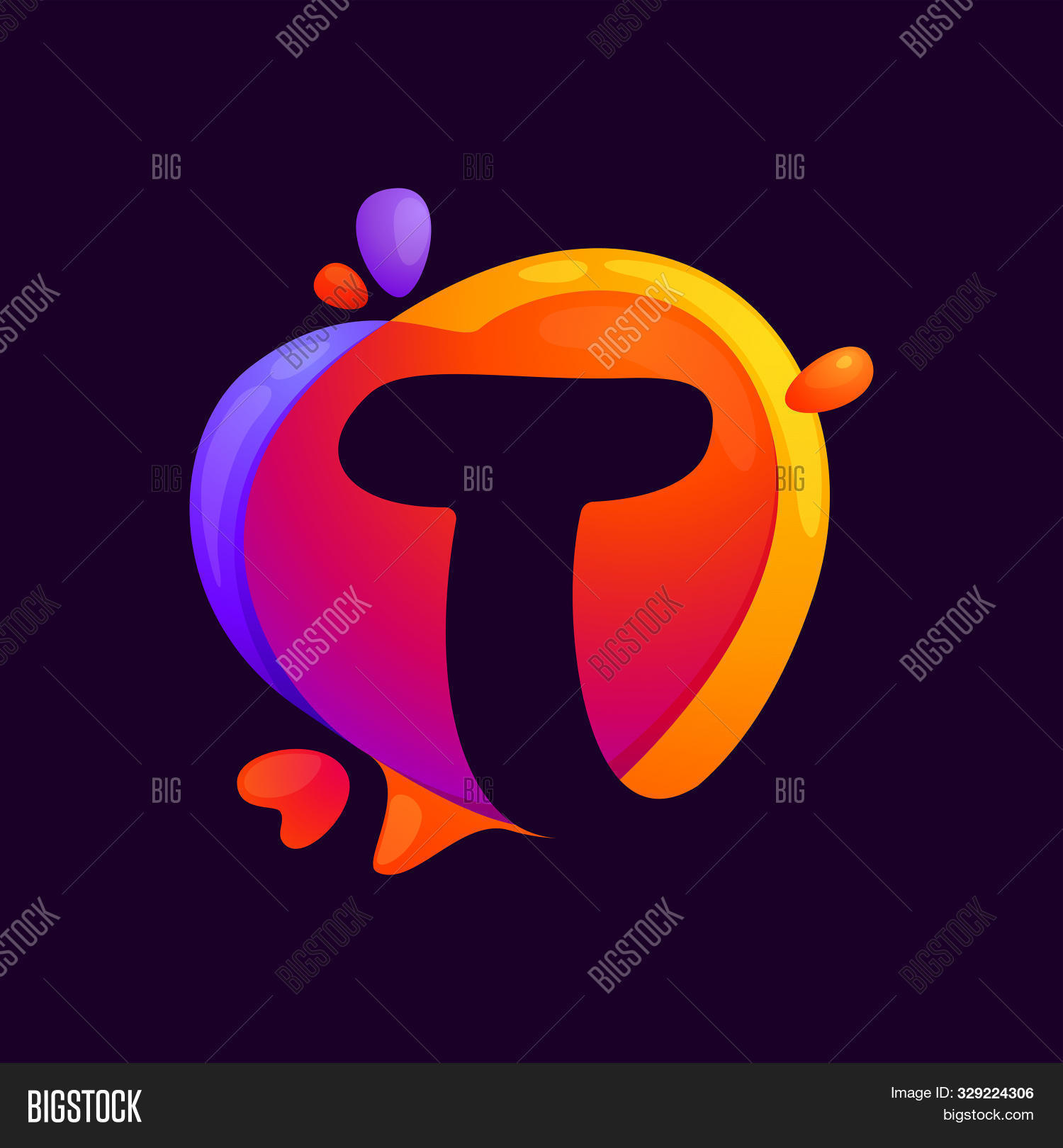 T Letter Colorful Vector & Photo (Free Trial) | Bigstock