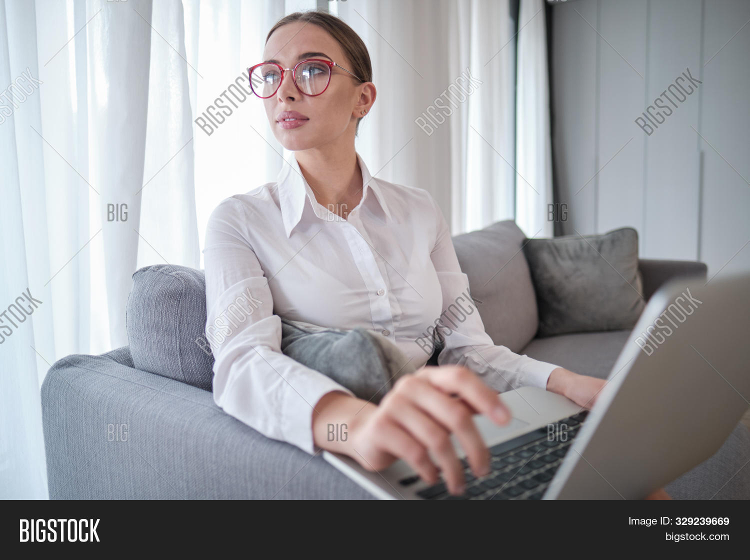 Woman Working Home Image & Photo (Free Trial) | Bigstock