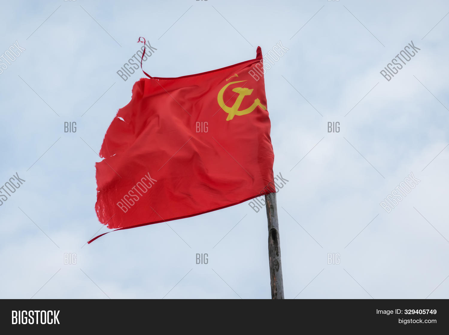 Red Soviet Flag On Sky Image & Photo (Free Trial) | Bigstock