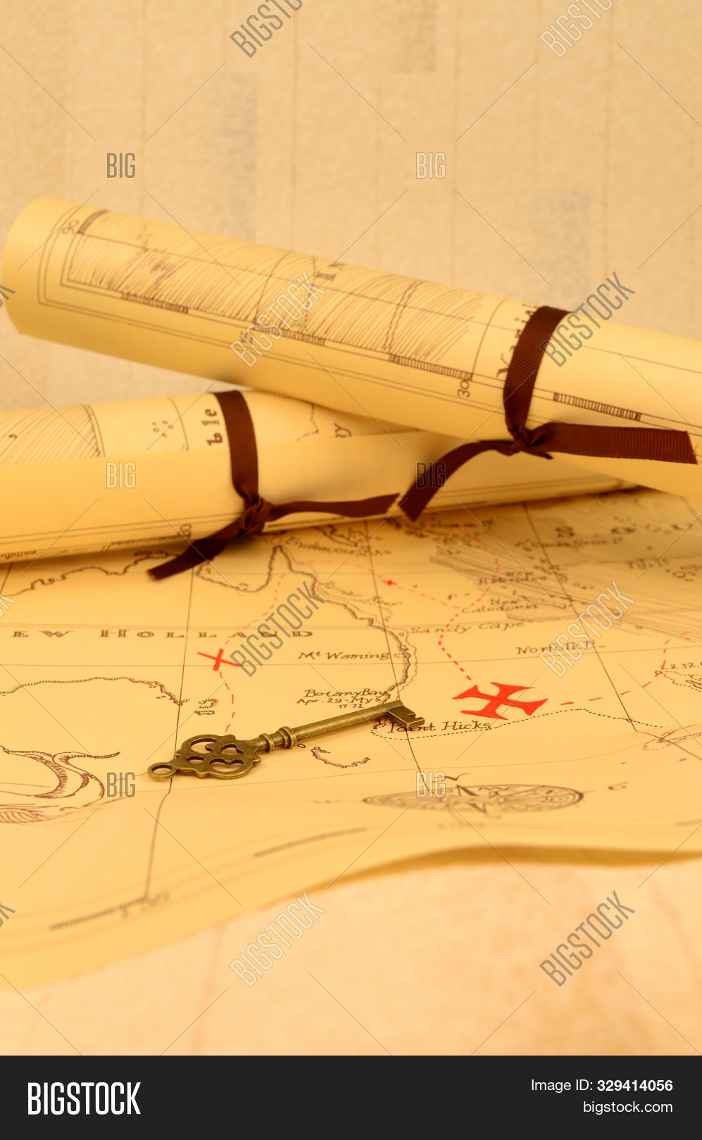 Old Fashioned Map Key Image & Photo (Free Trial) | Bigstock