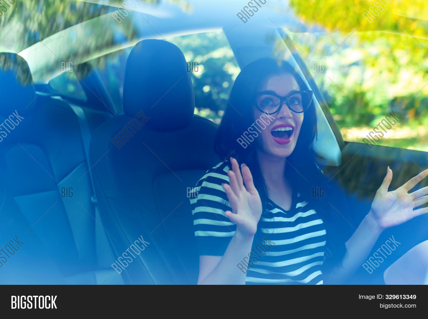 Woman Self-driving Image & Photo (Free Trial) | Bigstock