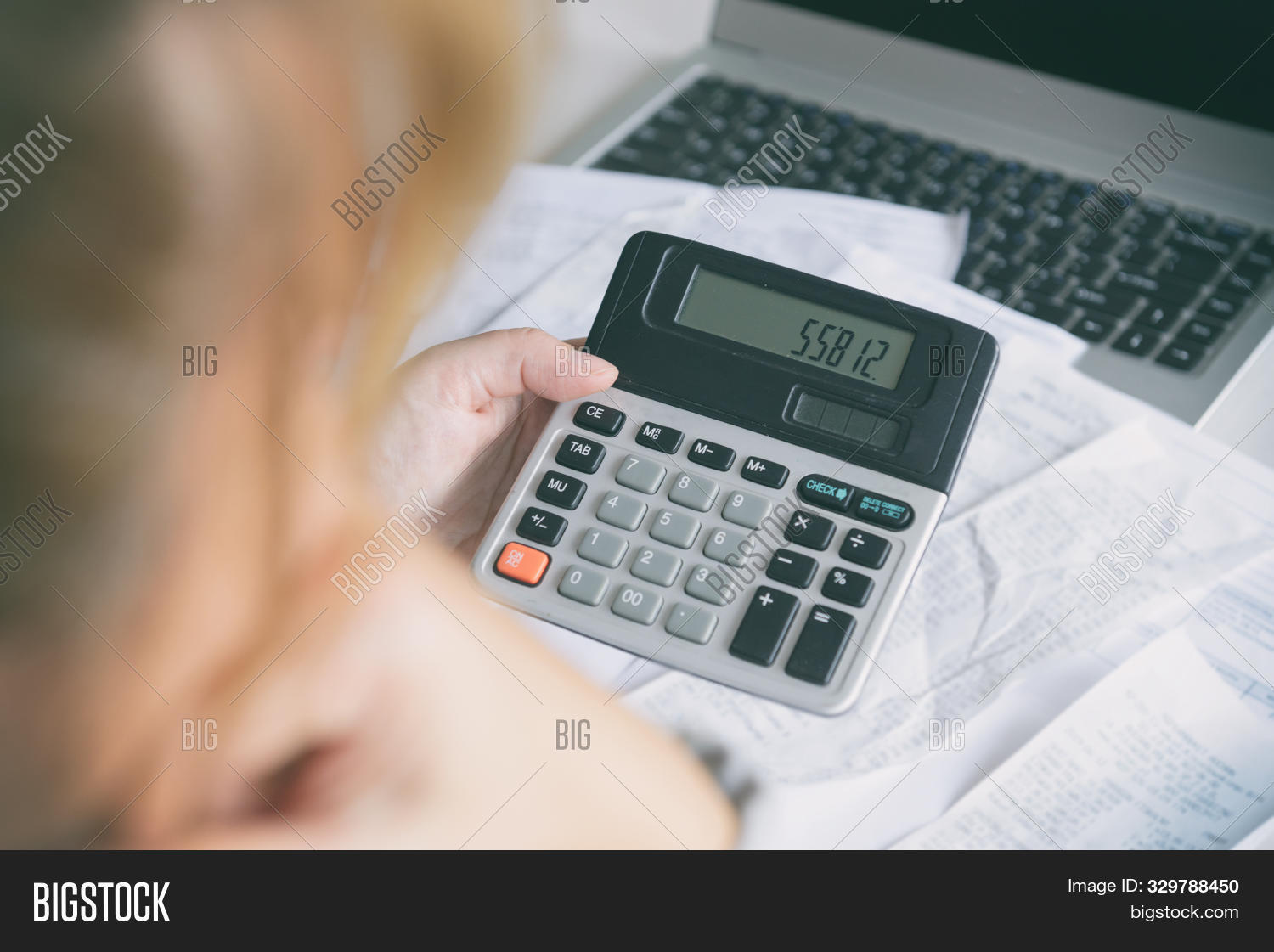Woman Uses Calculator Image & Photo (Free Trial) | Bigstock