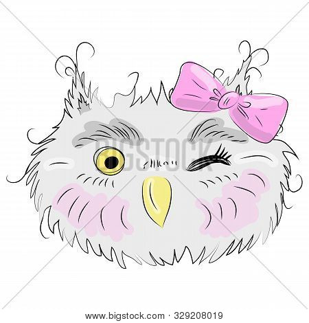 Cute Owl Face Floral Image & Photo (Free Trial) | Bigstock