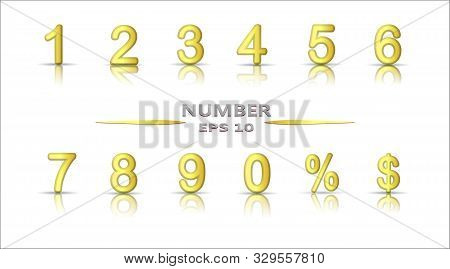Realistic Set Numbers Vector & Photo (Free Trial) | Bigstock