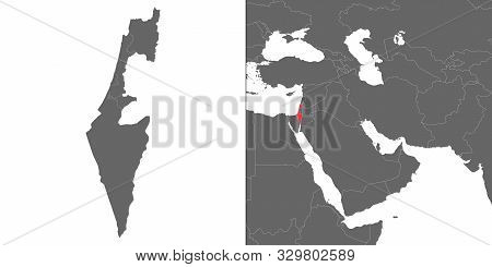 Map Israel Location Vector & Photo (Free Trial) | Bigstock