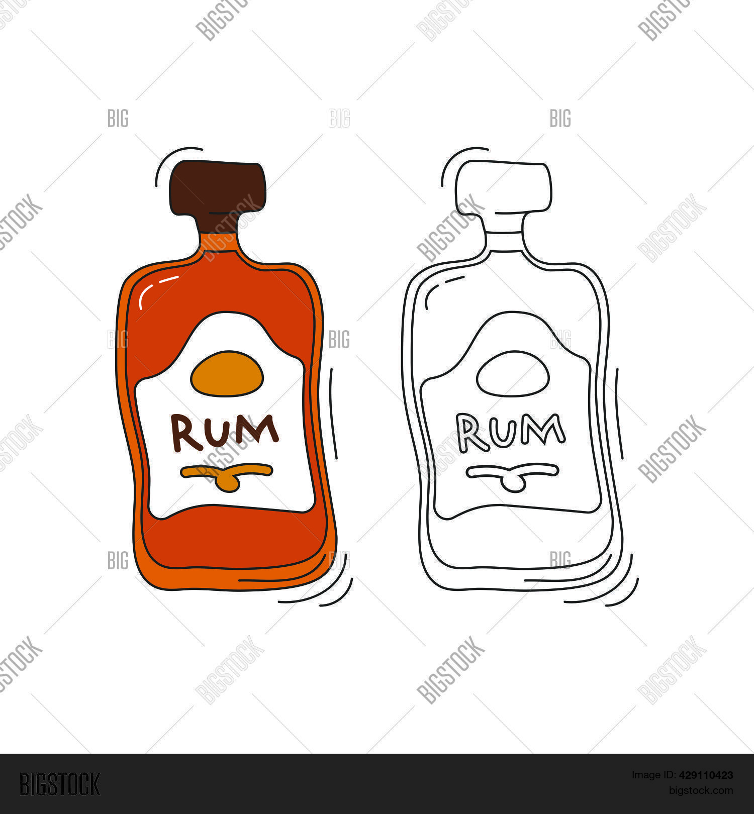 Rum On White Vector & Photo (Free Trial) | Bigstock
