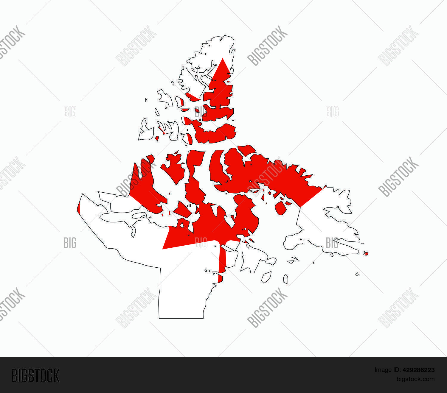 Nunavut Map On Vector & Photo (Free Trial) | Bigstock