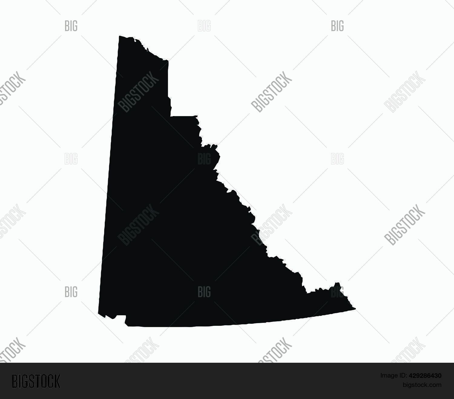 Yukon Canada Map Vector & Photo (Free Trial) | Bigstock