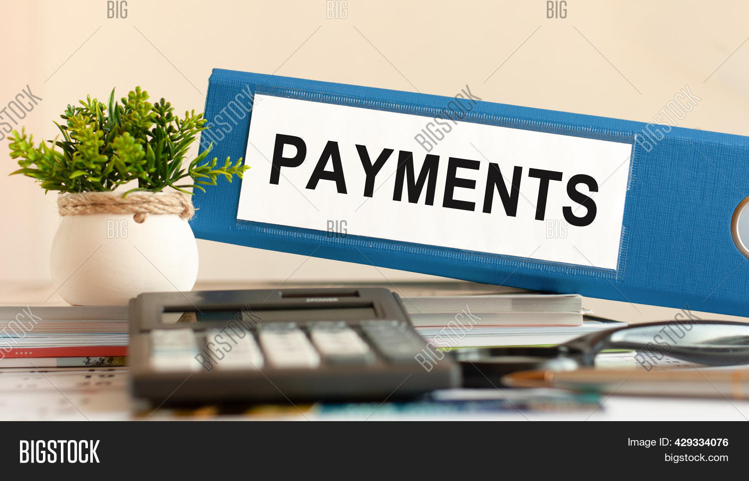 Payment - Blue Binder Image & Photo (Free Trial) | Bigstock