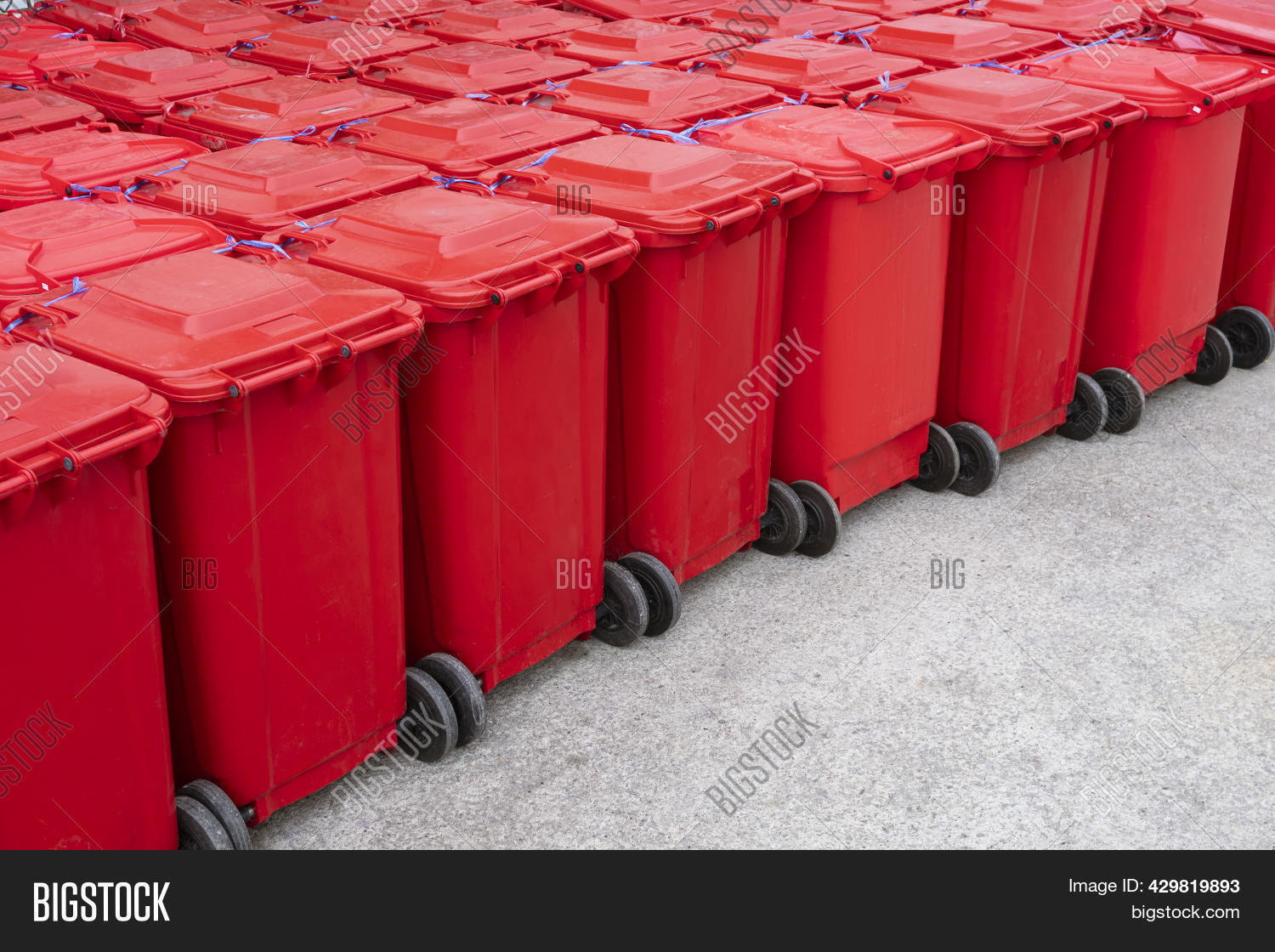 Rows Red Hazardous Image & Photo (Free Trial) | Bigstock