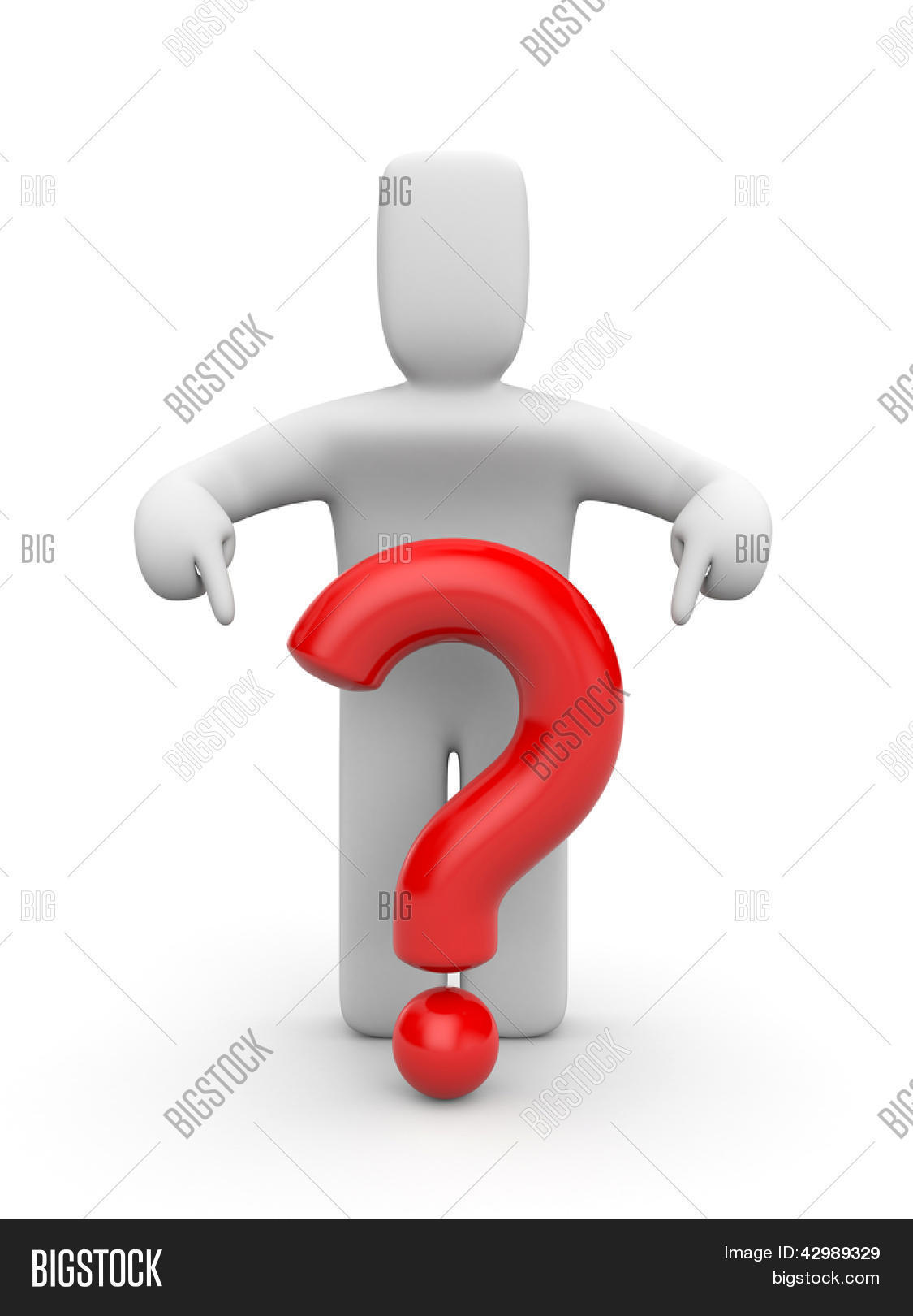 3d Person Red Question Image & Photo (Free Trial) | Bigstock