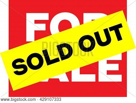 Sold Out Yellow On Vector & Photo (Free Trial) | Bigstock