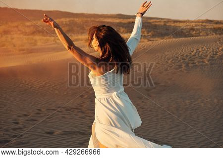Girl Fly White Dress Image & Photo (Free Trial) | Bigstock