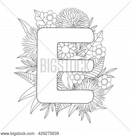 Letter E Coloring Vector & Photo (Free Trial) | Bigstock