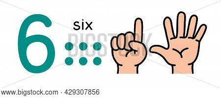 6, Kids Hand Showing Vector & Photo (Free Trial) | Bigstock