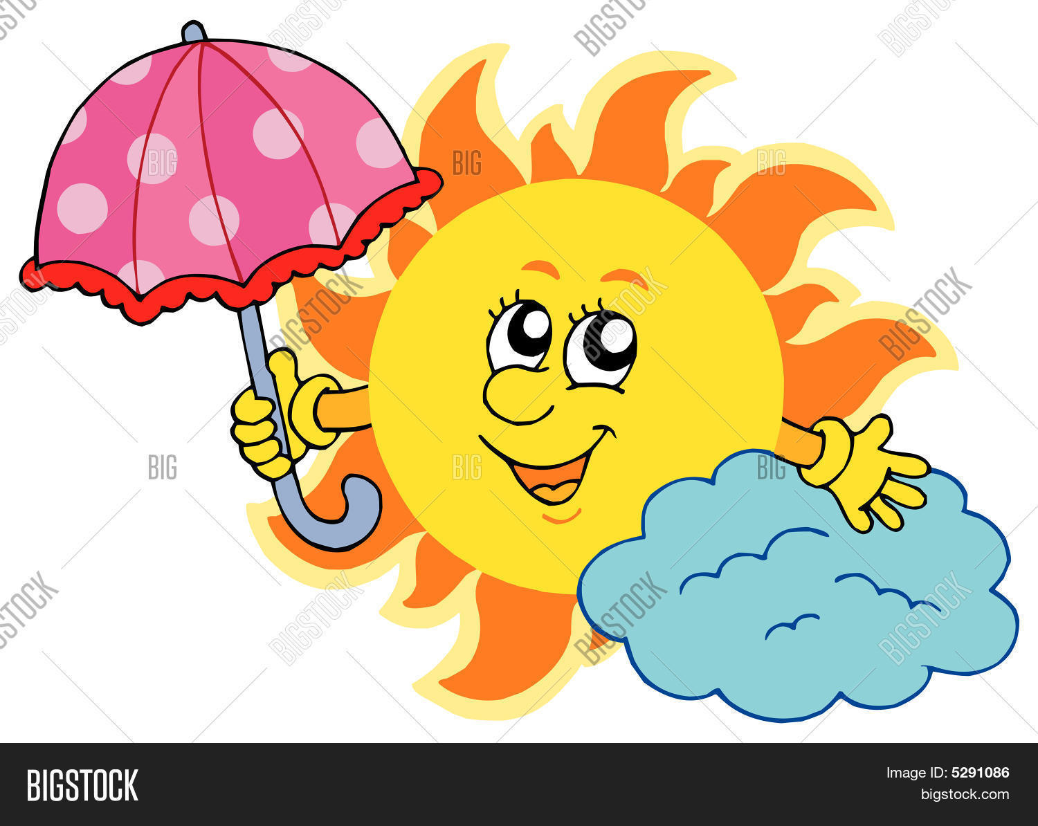 Cute Cartoon Sun Vector & Photo (Free Trial) | Bigstock