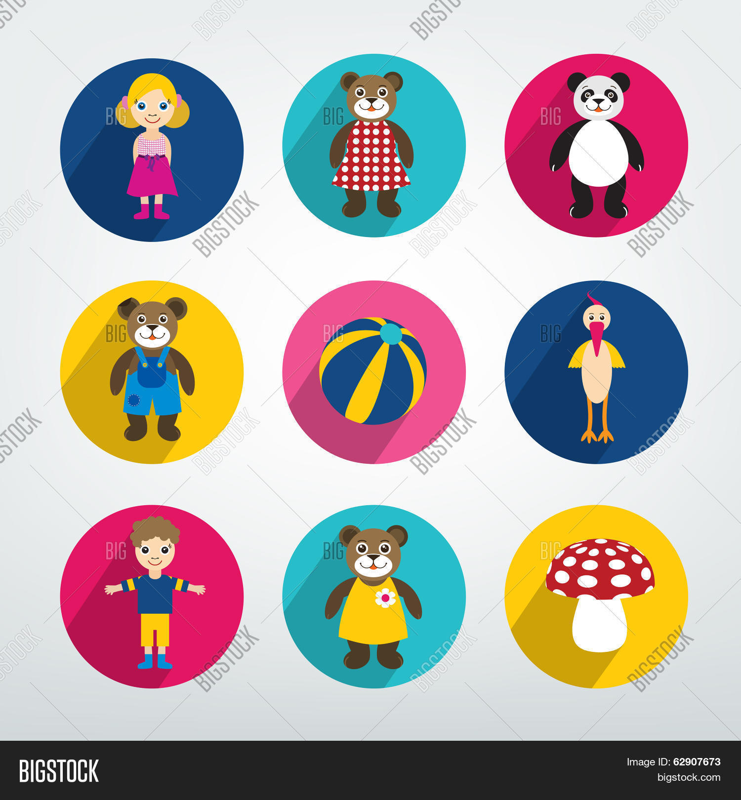 Collection Kids Flat Vector & Photo (Free Trial) | Bigstock