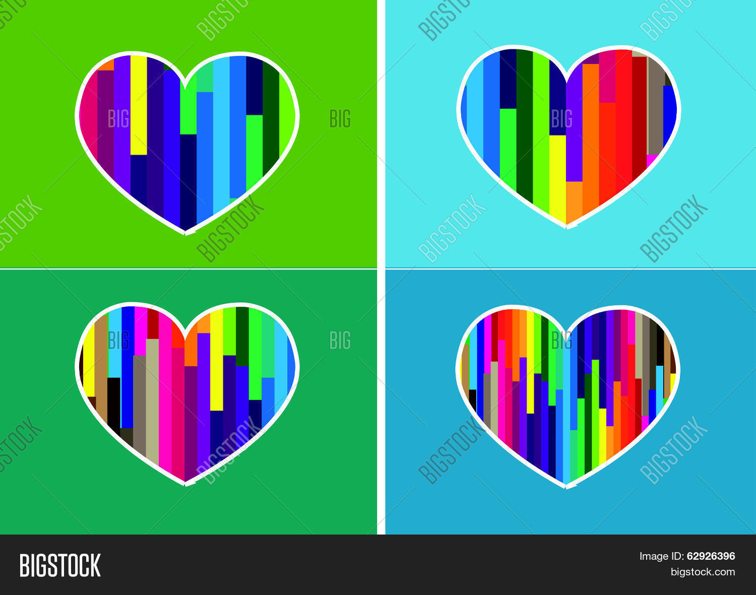 Heart Abstract Icons Vector & Photo (Free Trial) | Bigstock