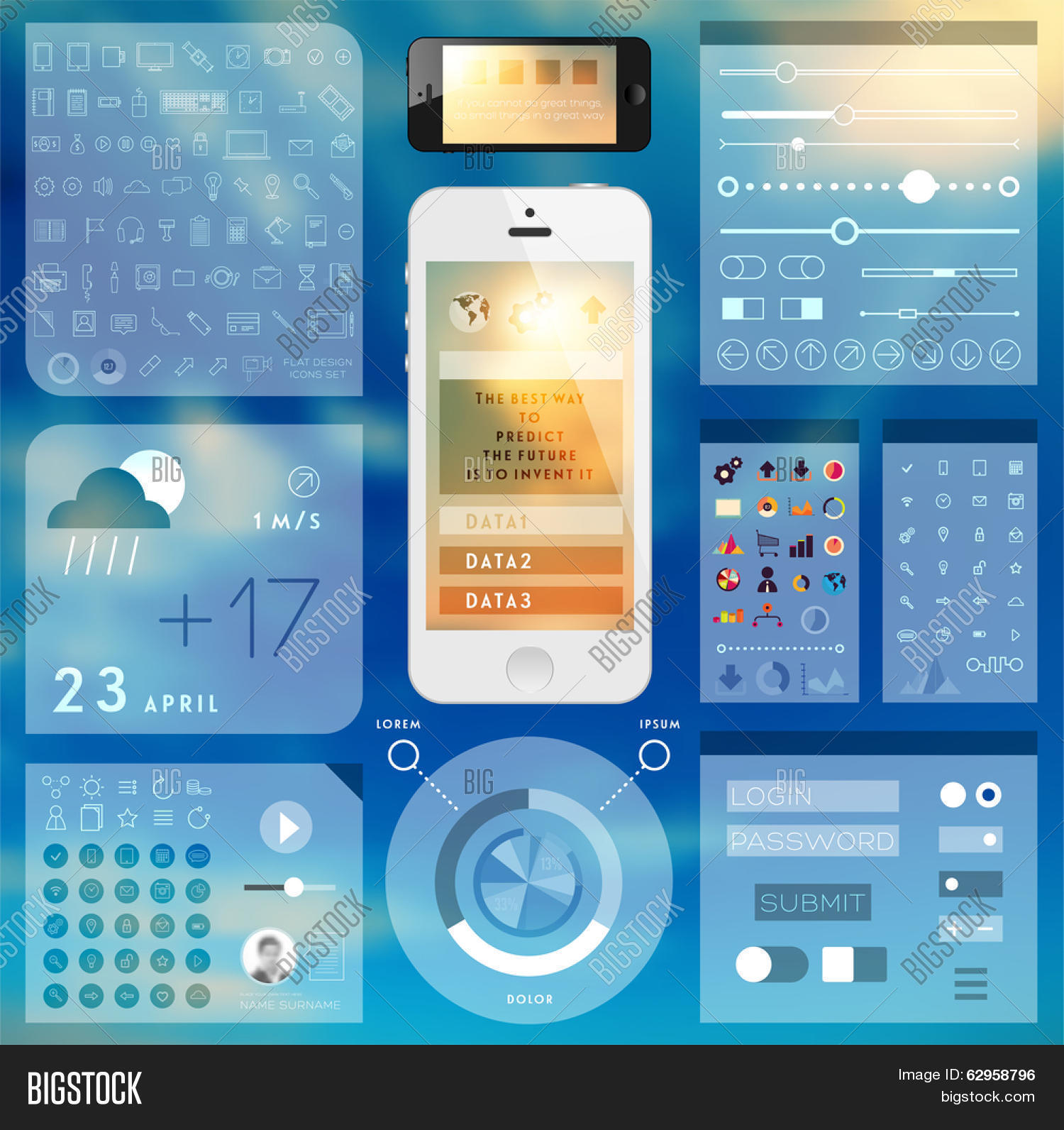 Set User Interface Vector & Photo (Free Trial) | Bigstock