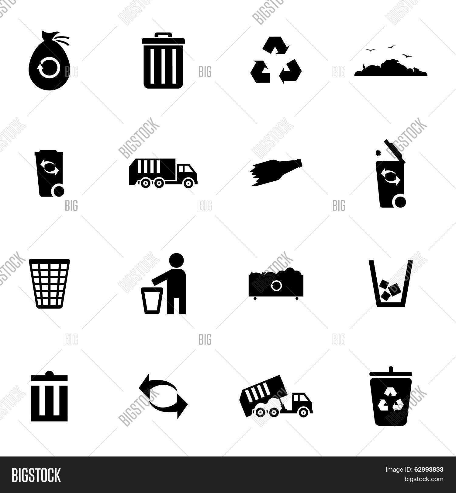 Vector Black Garbage Vector & Photo (Free Trial) | Bigstock
