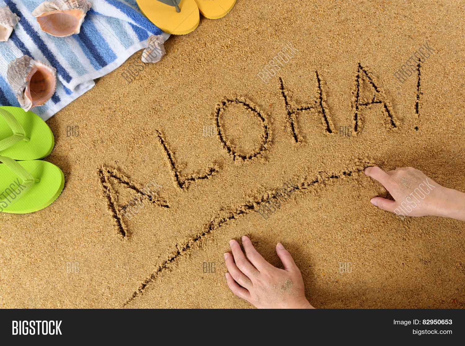 Aloha Beach Writing Image & Photo (Free Trial) | Bigstock