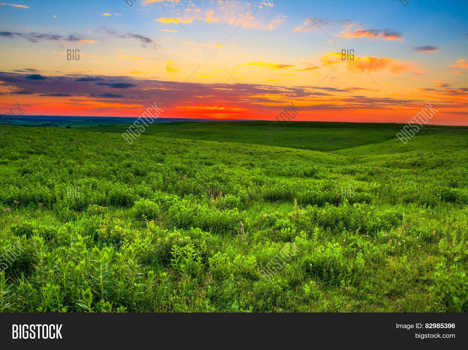 Sunset Over Kansas Image & Photo (Free Trial) | Bigstock