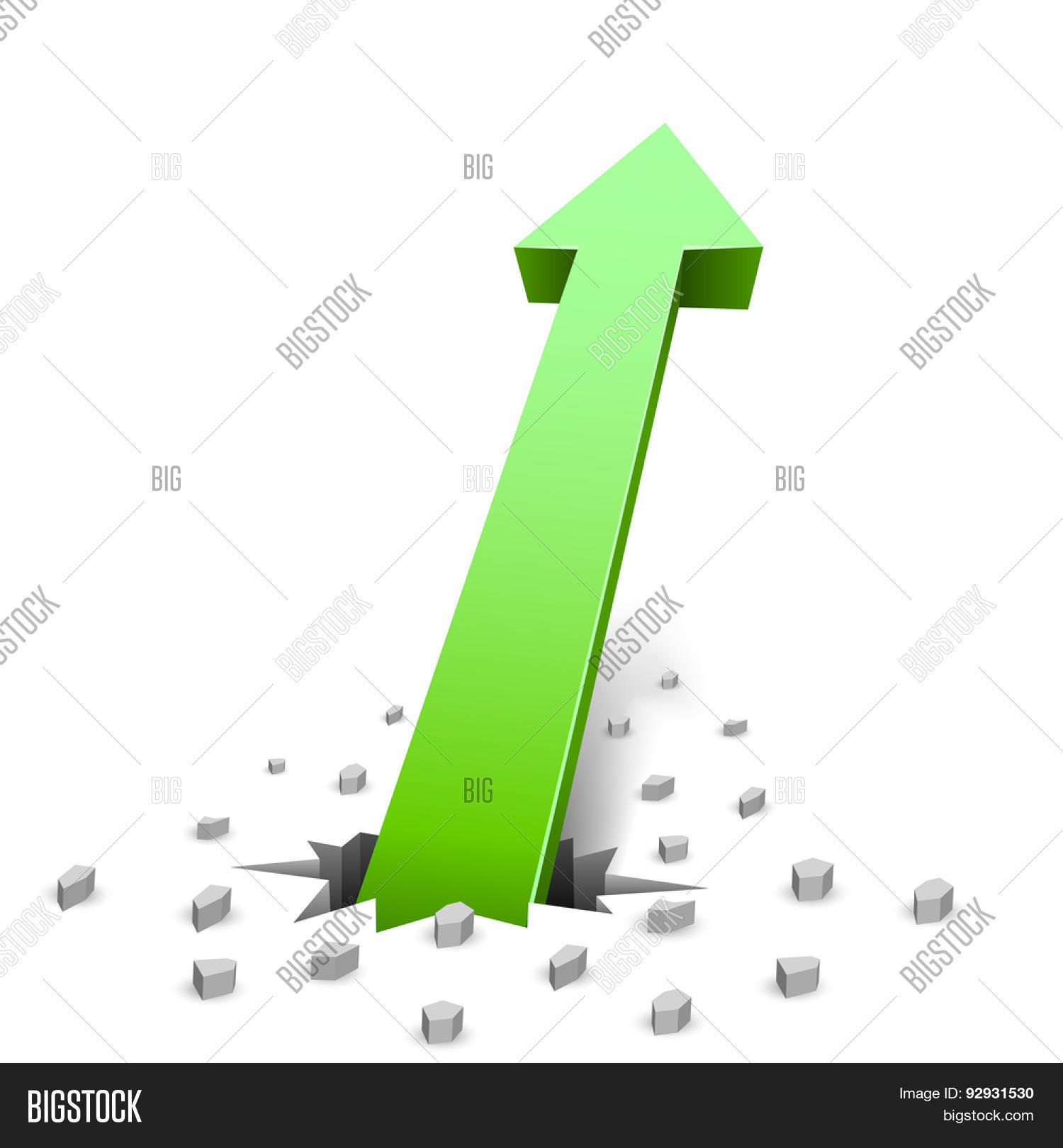 Green Arrow Breaking Vector & Photo (Free Trial) | Bigstock
